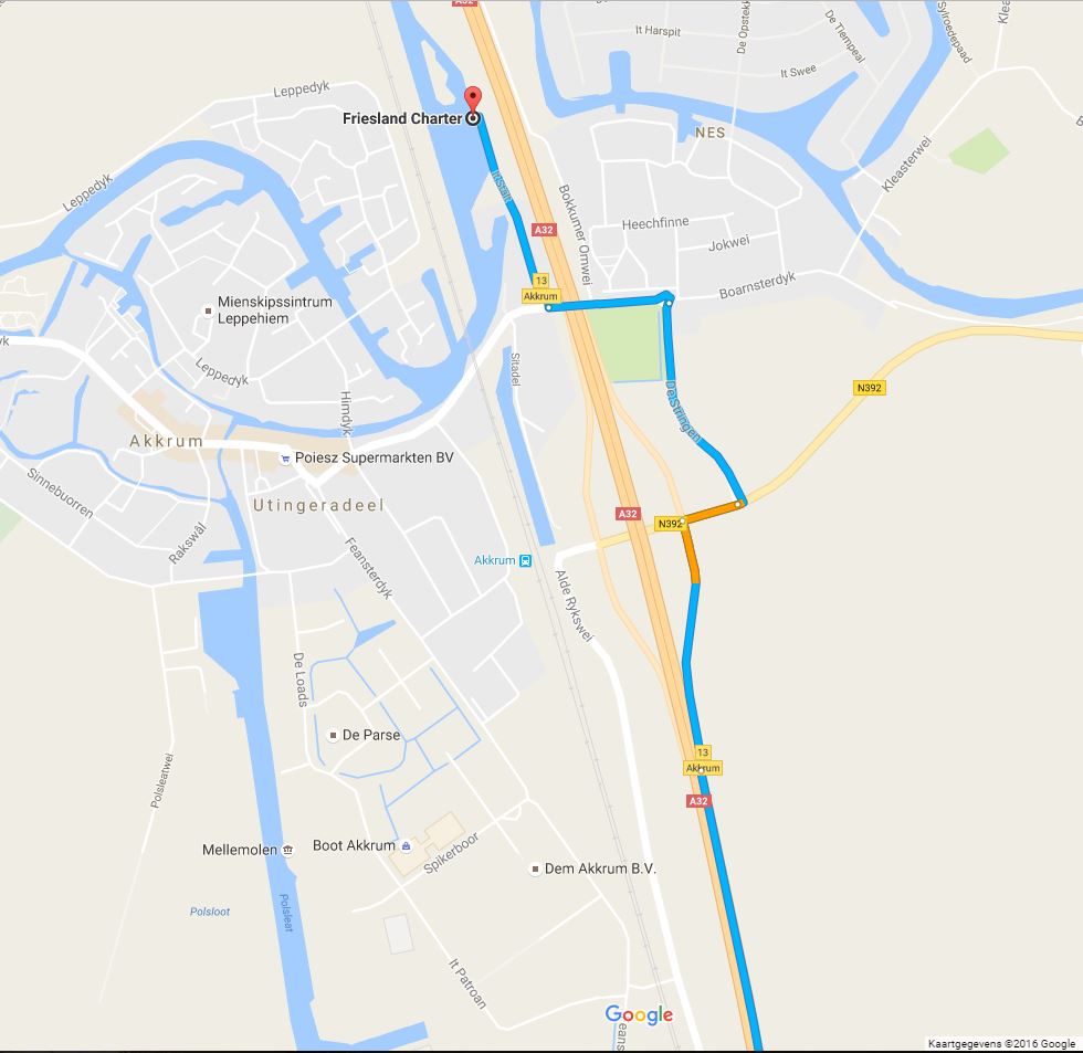 Anreise Liegeplatz Klipper De Hoop und Stella Frisia