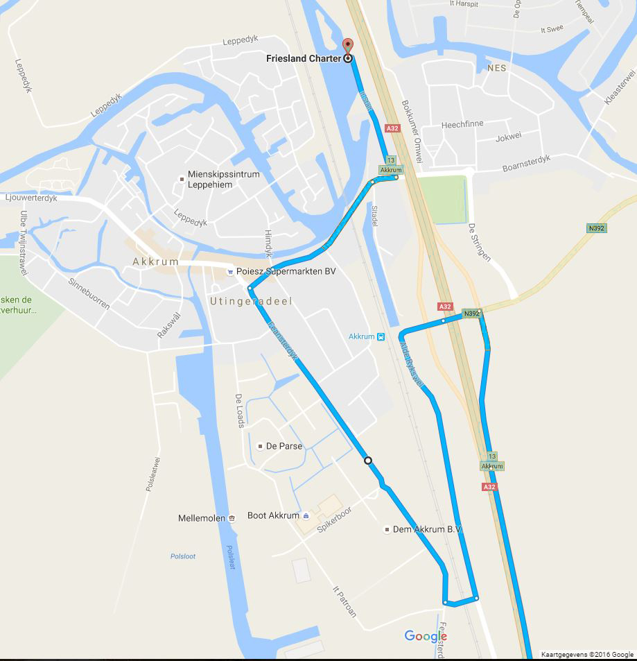 Anreise Liegeplatz Klipper De Hoop und Stella Frisia